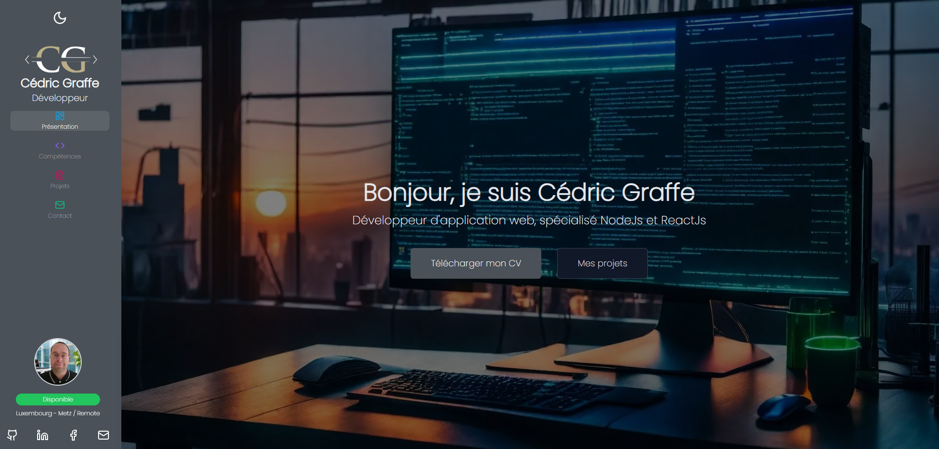 Portfolio de Cédric Graffe - Développeur D'Application Web